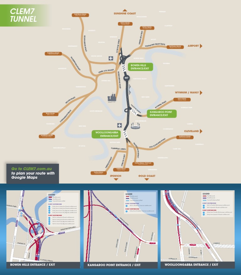 CLEM7 Tunnel Map | PDF