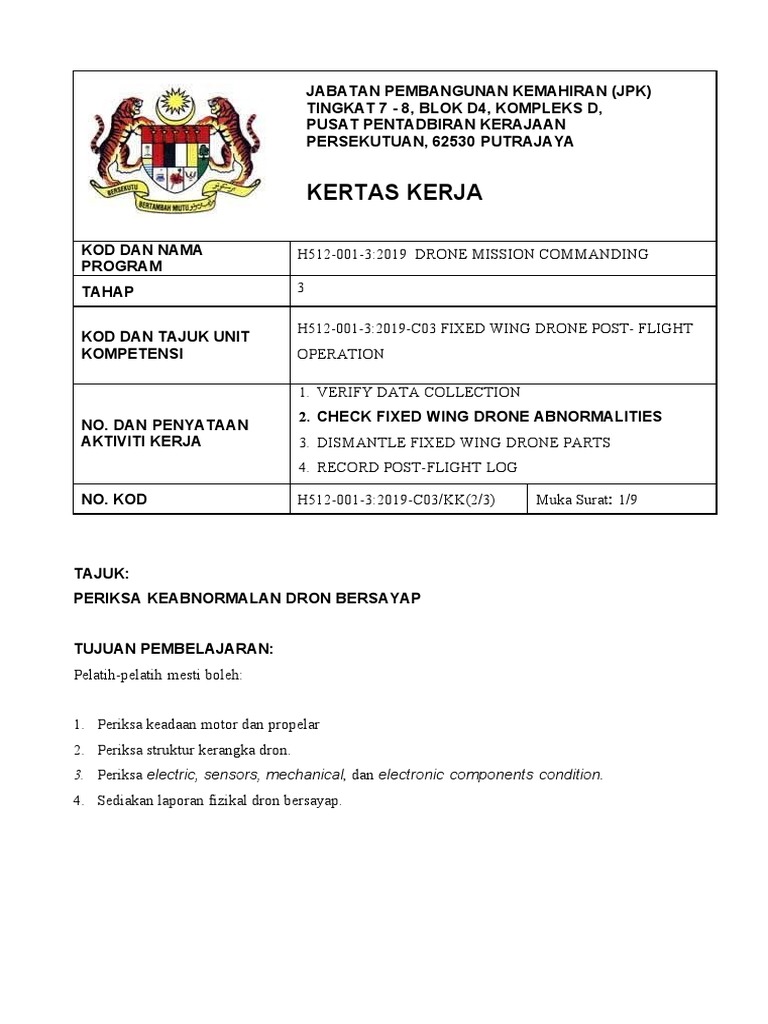 Contoh Kjertas Kerja Amali | PDF