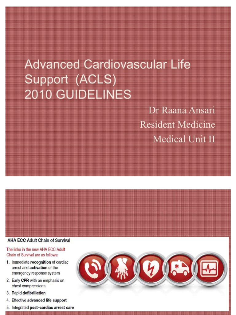 Advanced Cardiovascular Life Support (ACLS) | PDF | Cardiopulmonary ...