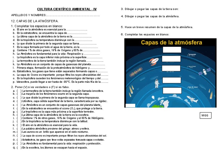 Capas de la Atmósfera para Niños | PDF | Atmósfera de tierra | Atmósfera