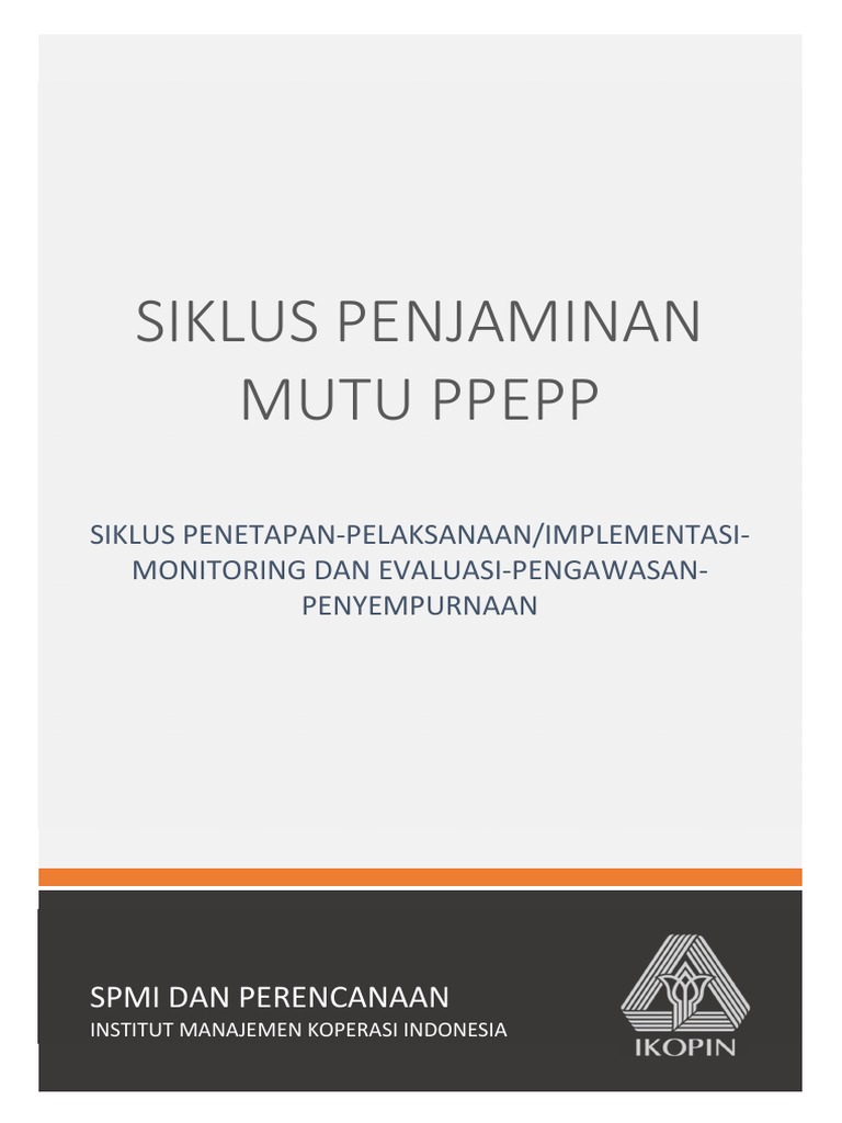Siklus Penjaminan Mutu Ppepp | PDF