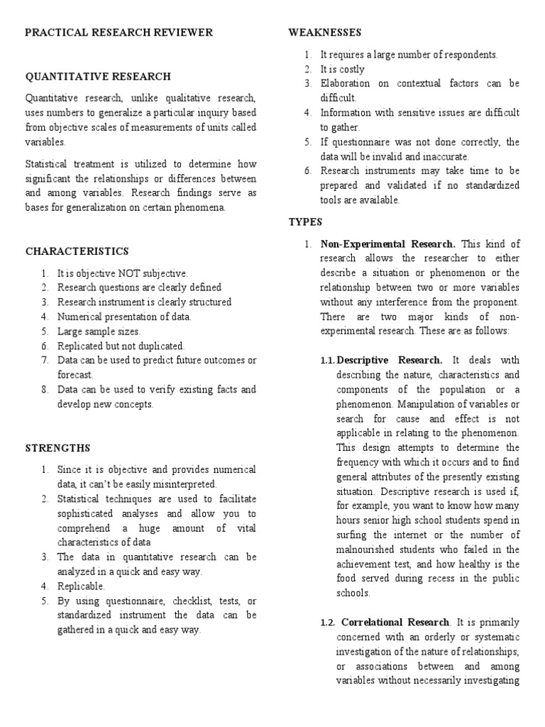 Practical Research Reviewer | PDF | Hypothesis | Experiment