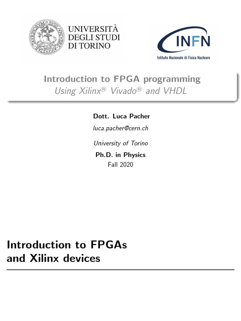 Introduction To Fpga Programming Pdf Field Programmable Gate Array