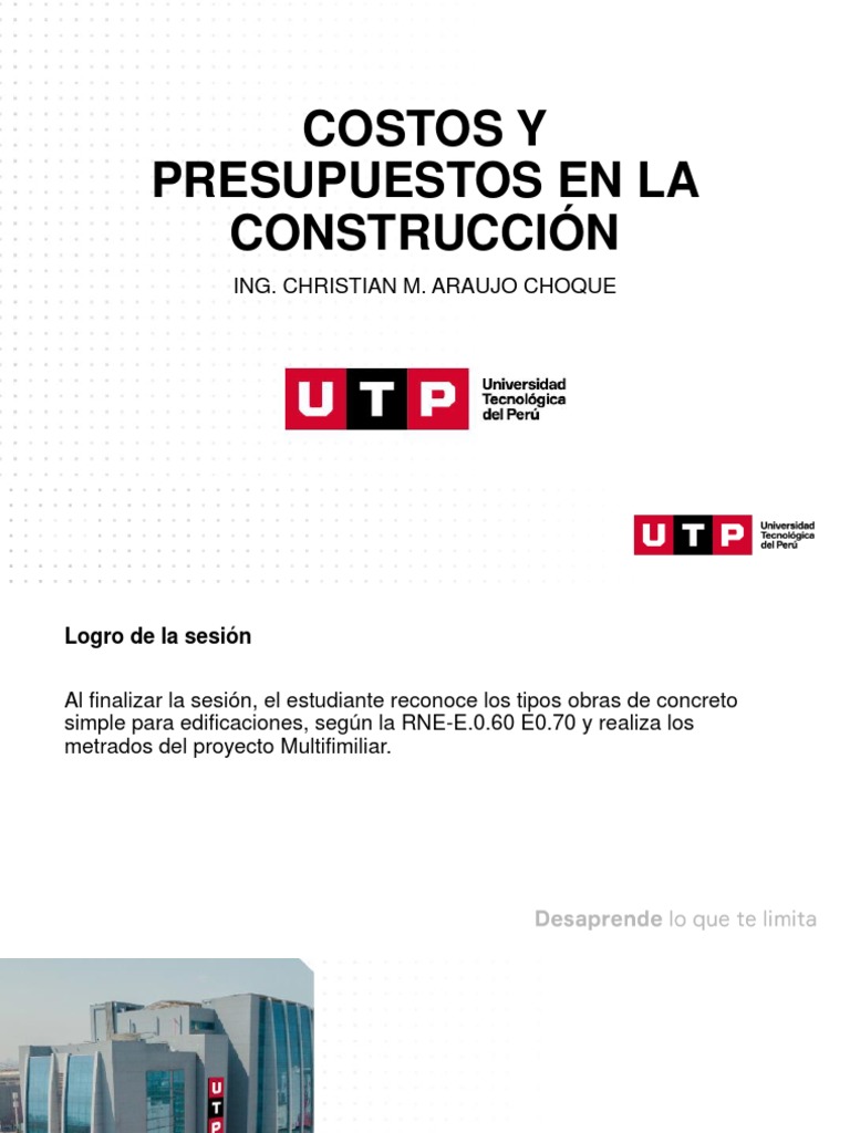 U2 Partidas de Construcción Concreto Simple | PDF | Fundación ...