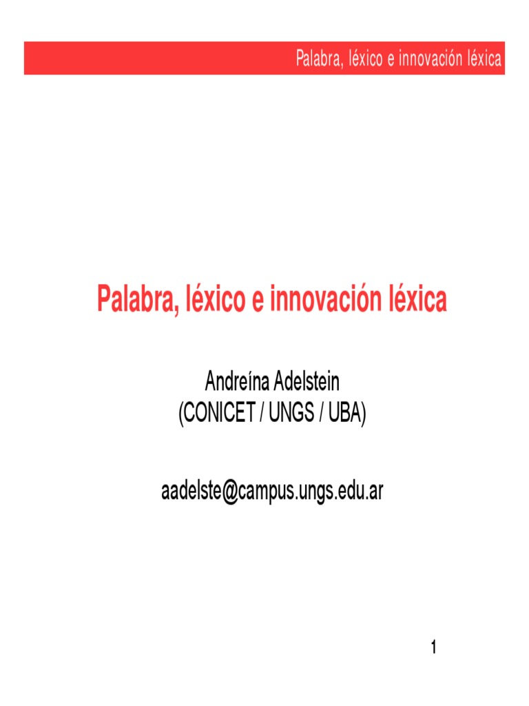 Morfología y léxico | PDF | Palabra | Léxico