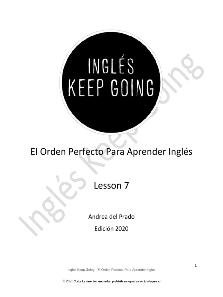 El Orden Perfecto-Ikg L7 | PDF | Sintaxis | Tipología Lingüística