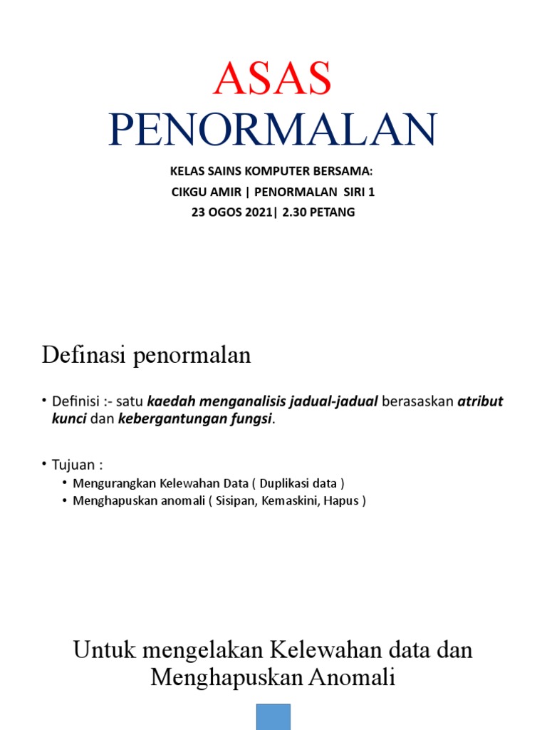 Slide Pernormalan Siri 1 Cikgu Amir Pdf