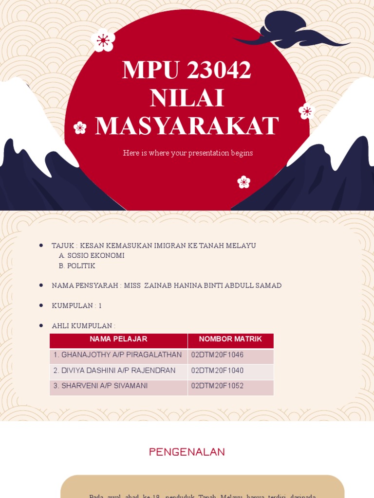 Kesan Kemasukan Imigran Ke Tanah Melayu | PDF