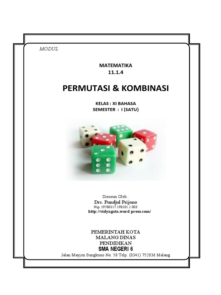 11 1 3 Modul Permutasi Kombinasi | PDF