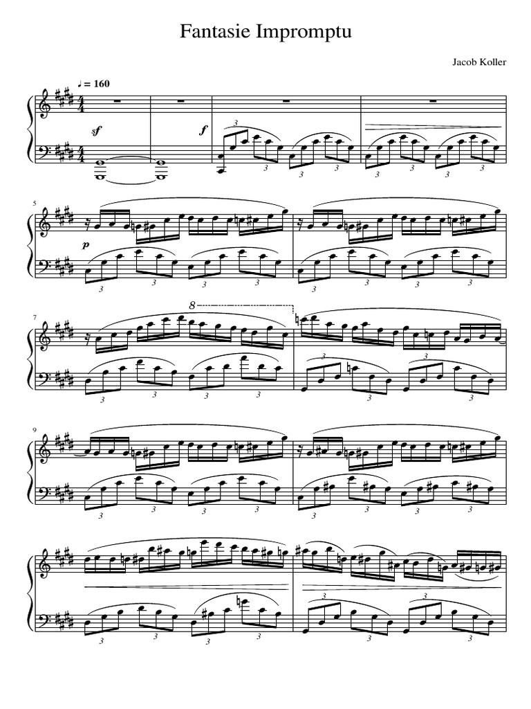 Fantasie Impromptu Jazz Frederic Chopin | PDF