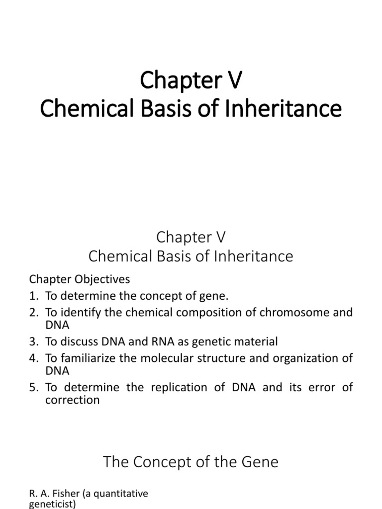 5 - Chapter 5 Chemical Basis of Heredity | PDF | Gene | Dna