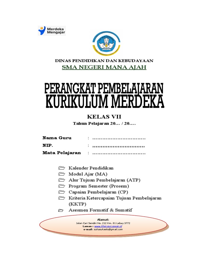 Cover Perangkat Ajar Gabungan Kurikulum Merdeka - Kherysuryawan - Id | PDF