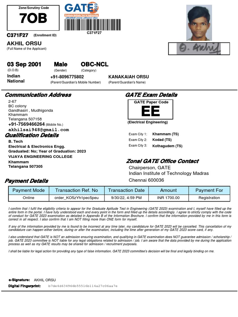 C371 F27 Application Form | PDF