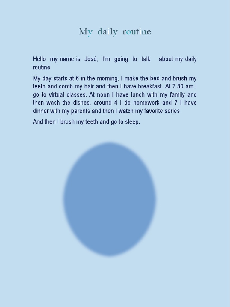 My Daily Routine | PDF