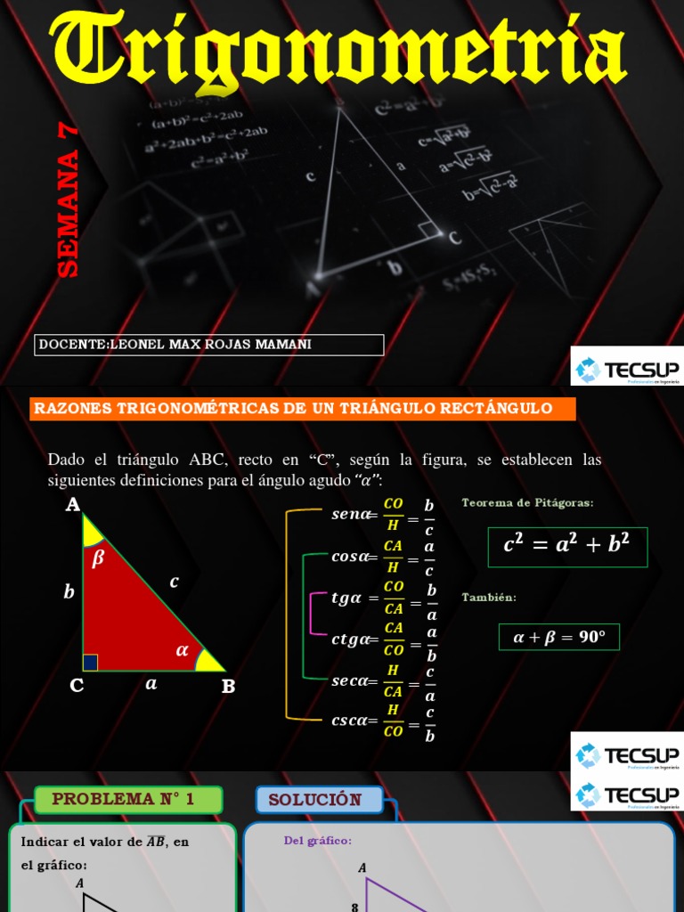 S7 - Resolución de Triángulos | PDF | Triángulo | Trigonometría
