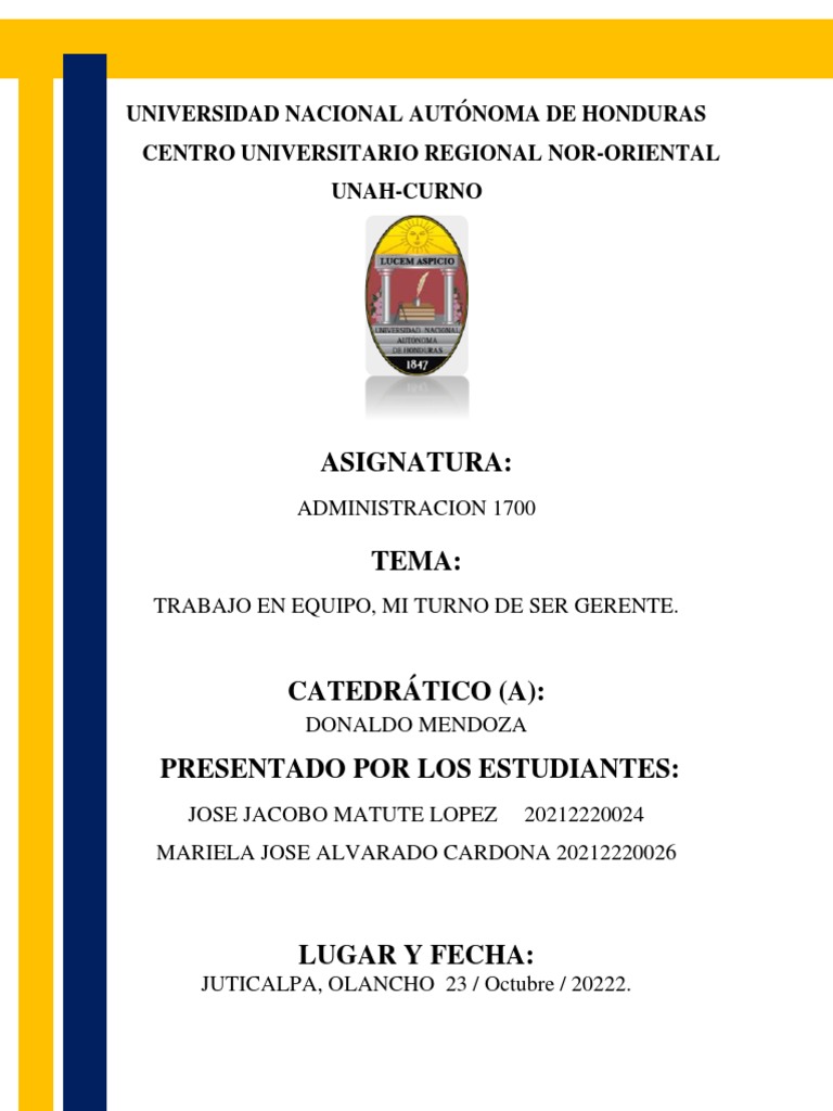 Tarea en Equipo, Jose Matute y Mariela Alvarado | PDF | Liderazgo ...