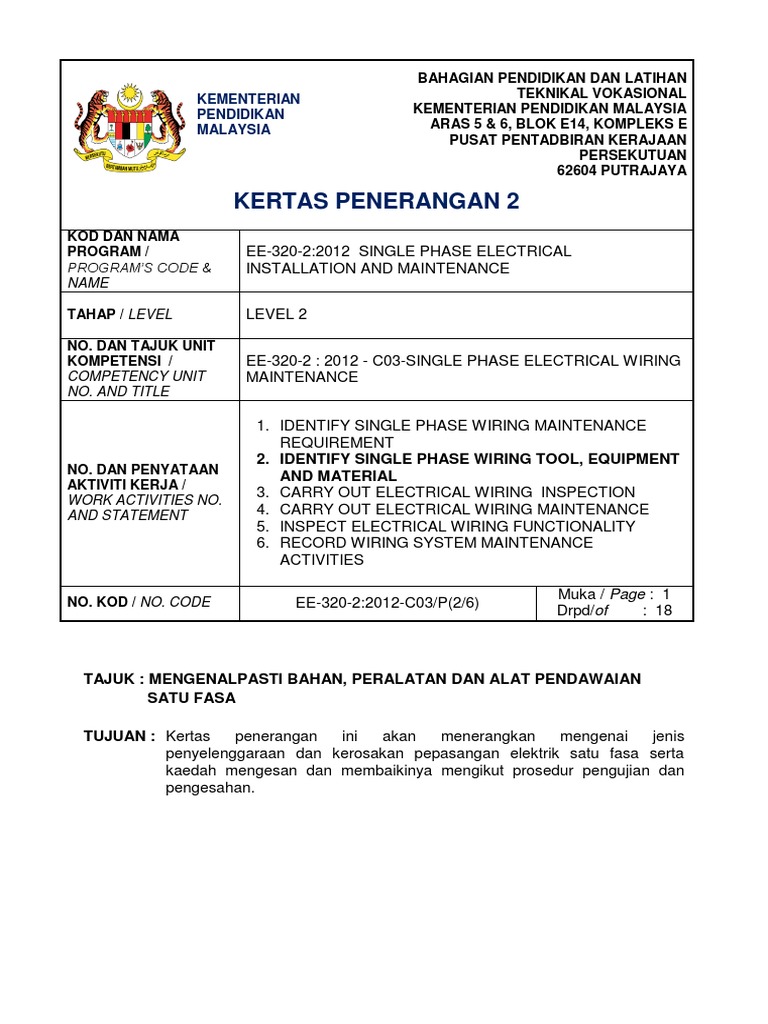 IS 2 - (Peralatan Pepasangan Elektrik Satu Fasa) | PDF