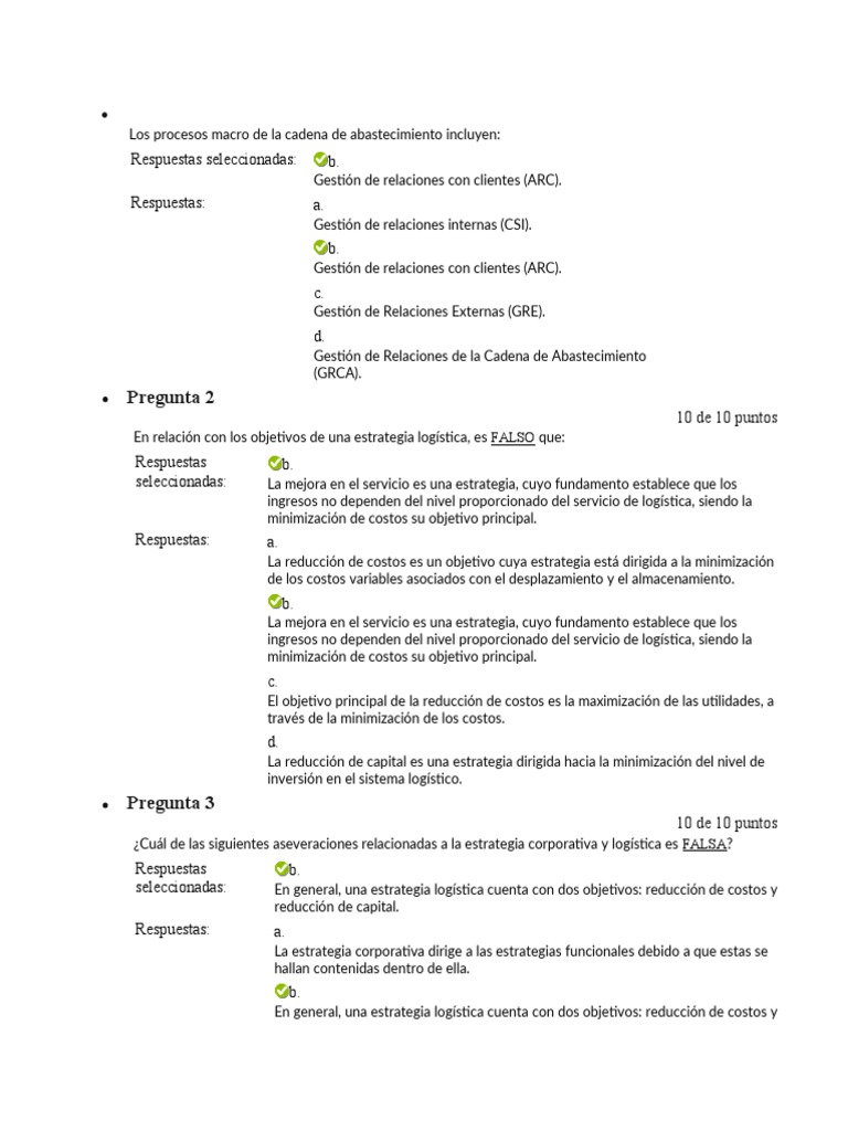 Prueba Semana 1 Ing. | PDF | Inventario | Logística