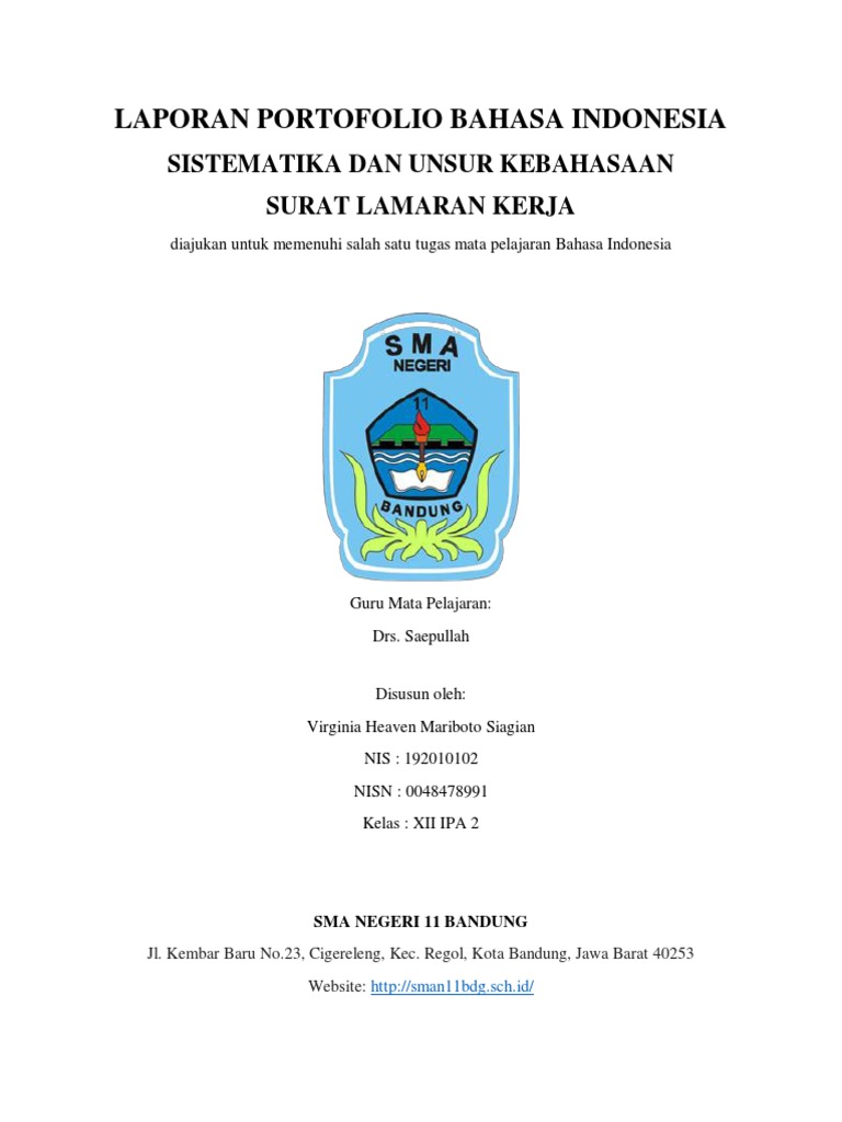 Laporan Portofolio Bahasa Indonesia | PDF
