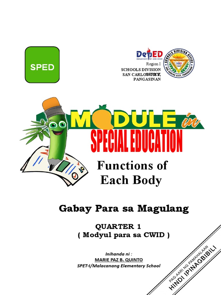MoDe-SPED - CWID Functions of Body Parts | PDF