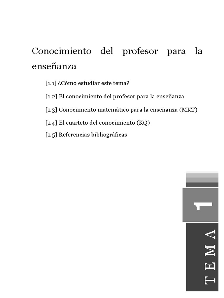 Tema 1 | PDF | Plan de estudios | Maestros