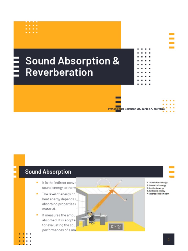 Sound Absorption & Reverberation | PDF | Porosity | Physical Quantities