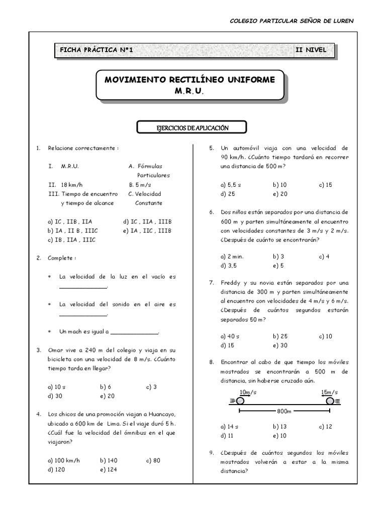 Practica MRU | PDF