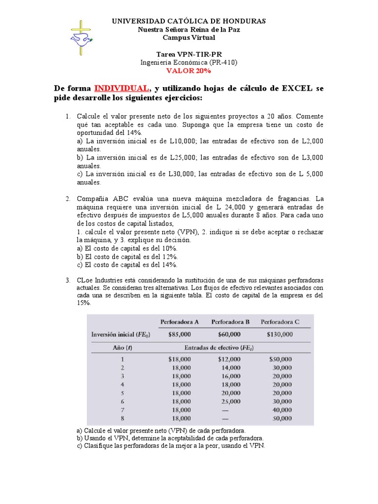 Análisis de proyectos de inversión mediante los métodos del valor presente neto, tasa interna de ...