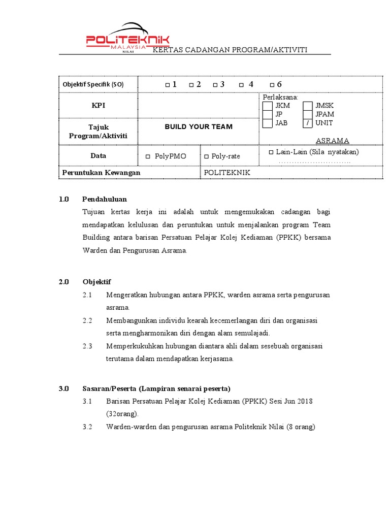 Kertas Kerja Teambuilding | PDF