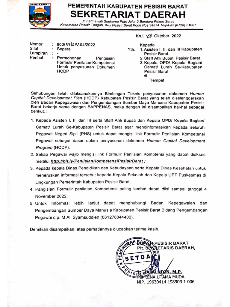 Surat HCDP 2022 | PDF