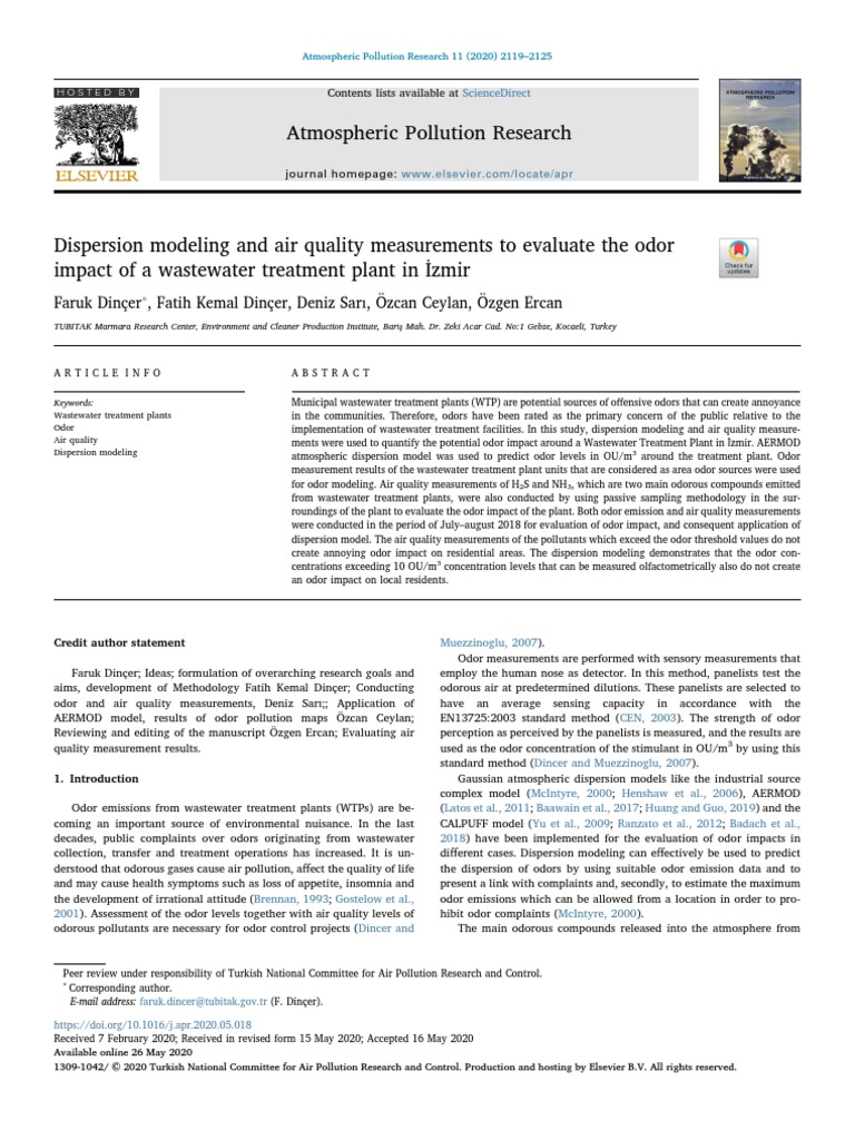 Dispersion and Air Quality | PDF | Odor | Air Pollution