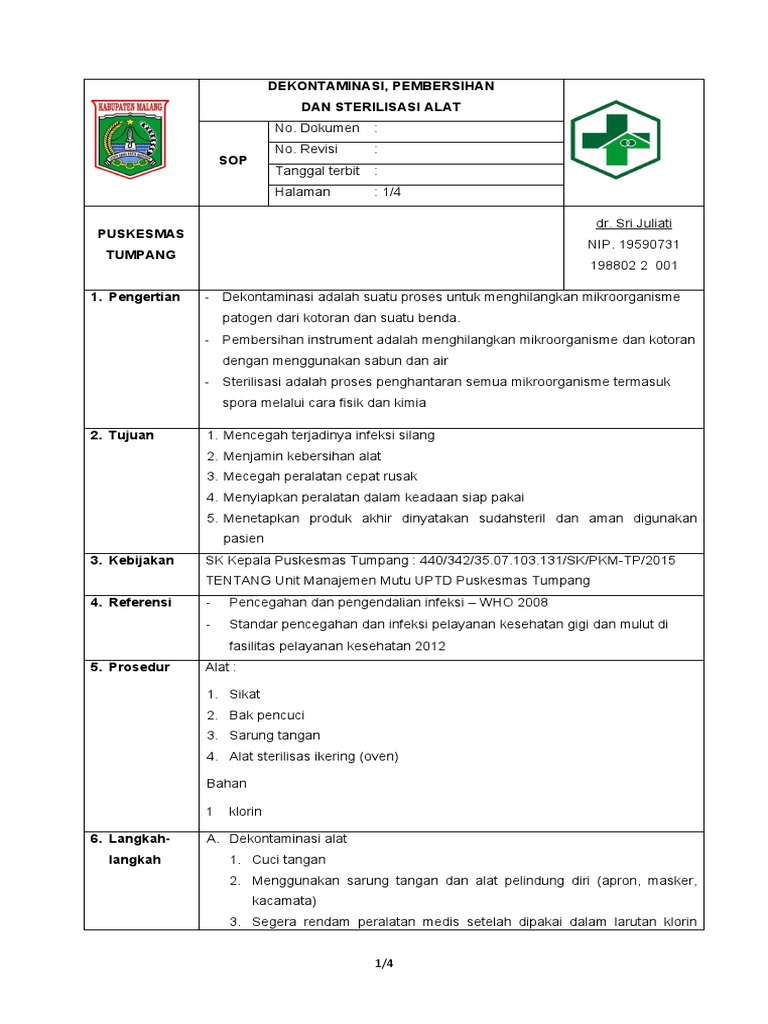 11.sterilisasi Alat, Dekontaminasi | PDF