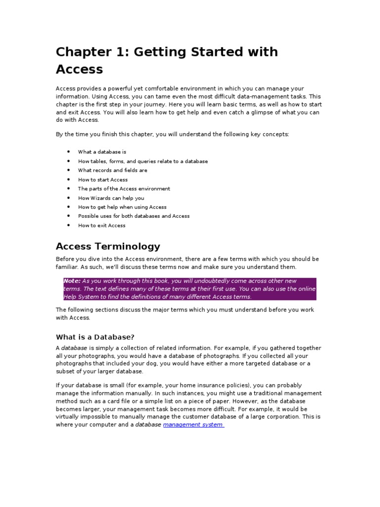 Learn Microsoft Access | PDF | Microsoft Access | Databases