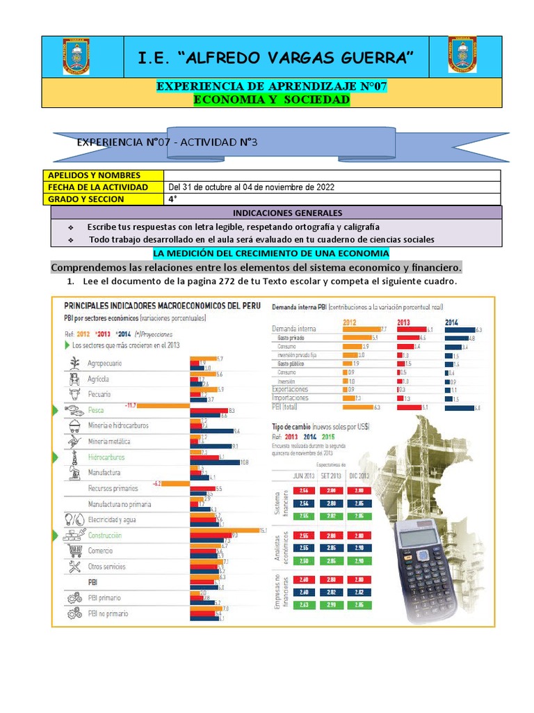Actividad 3-Exp-7-Cc - Ss.4° | PDF | Producto Interno Bruto | Ciencias económicas