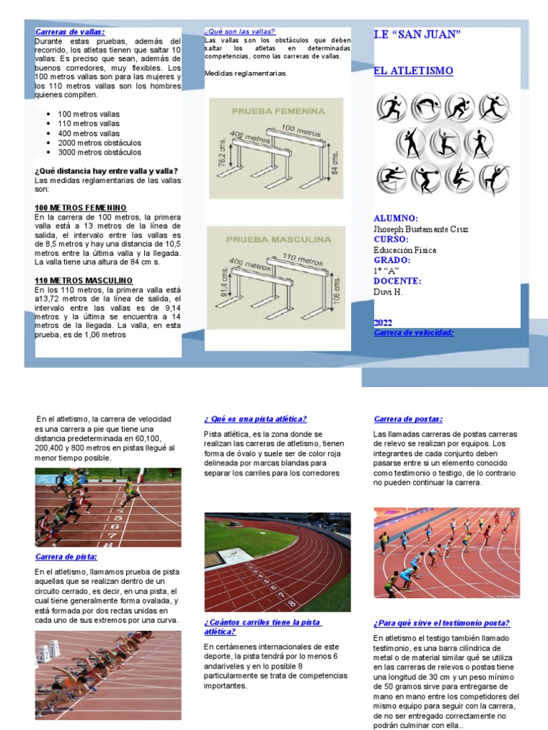 Carreras de Vallas | PDF | Deporte del atletismo | Deportes individuales