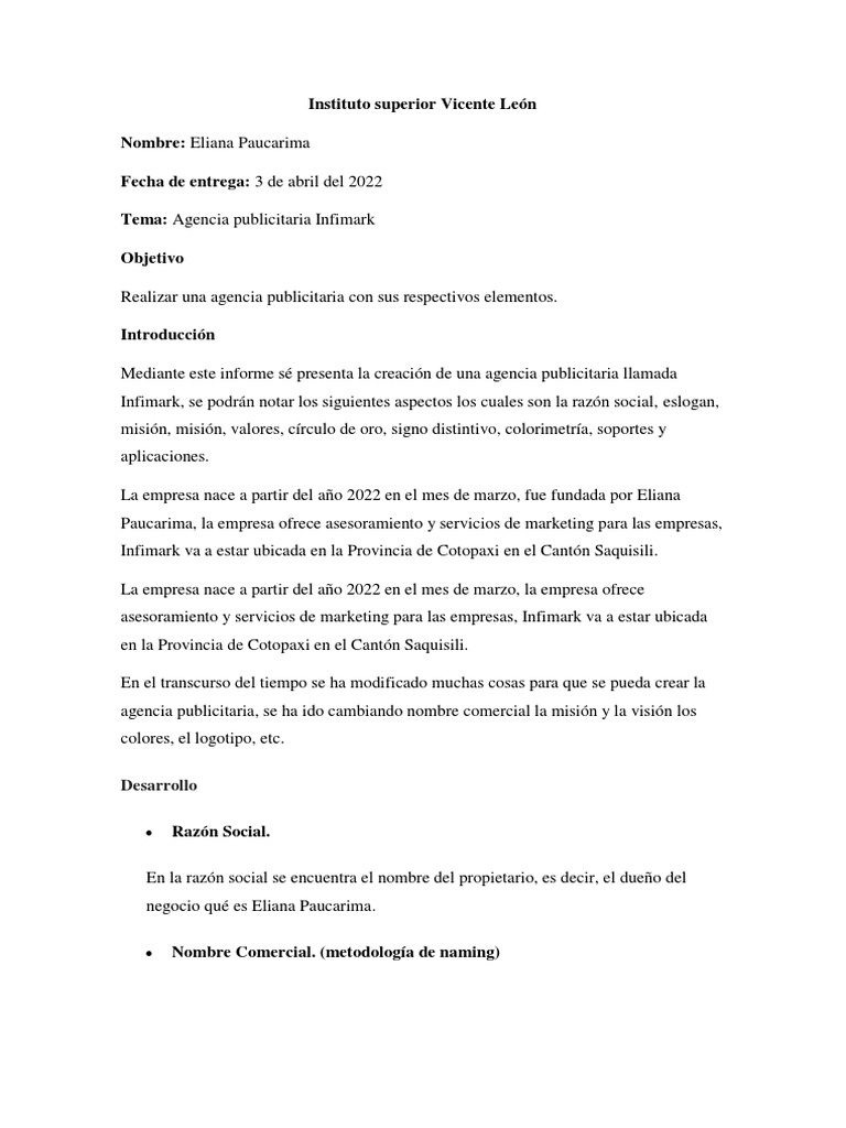 Informe de Imagen Corporativa | PDF | Marketing | Business