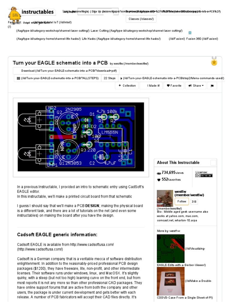 Turn Your EAGLE Schematic Into A PCB | PDF | Printed Circuit Board ...