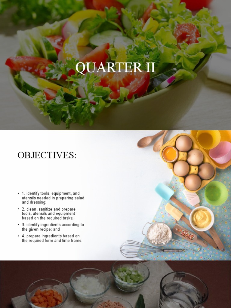 Quarter II Tle 9 | PDF | Foods | Tools