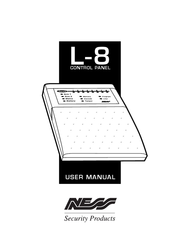 NESS L8 User Manual | PDF | Security Alarm | Manufactured Goods