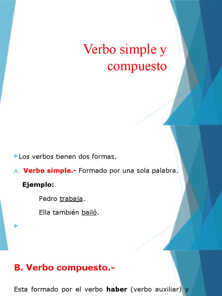 Verbo Simple y Compuesto | PDF