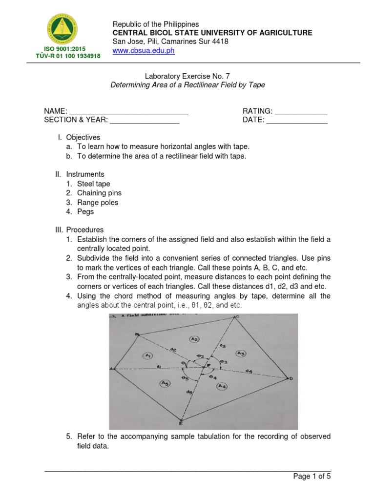 Laboratory Exercises No.7 | PDF | Triangle | Area