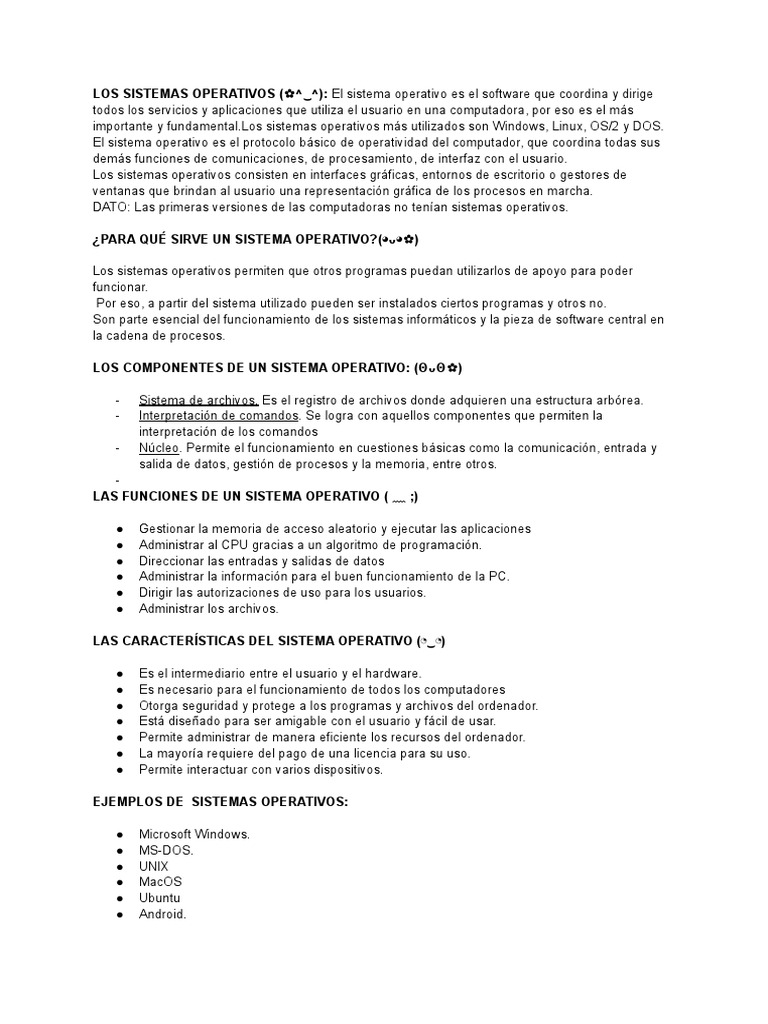 Los Sistemas Operativos | PDF | Sistema operativo | Usuario (informática)