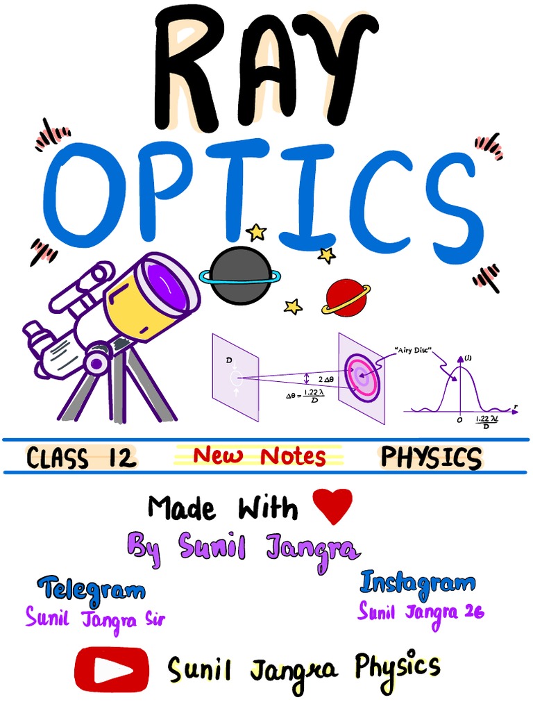 Ray Optics 2023 New Notes | PDF | Light | Optics