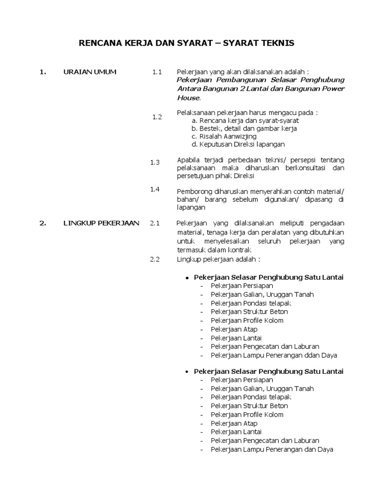 RKS Selasar Bapelkes | PDF