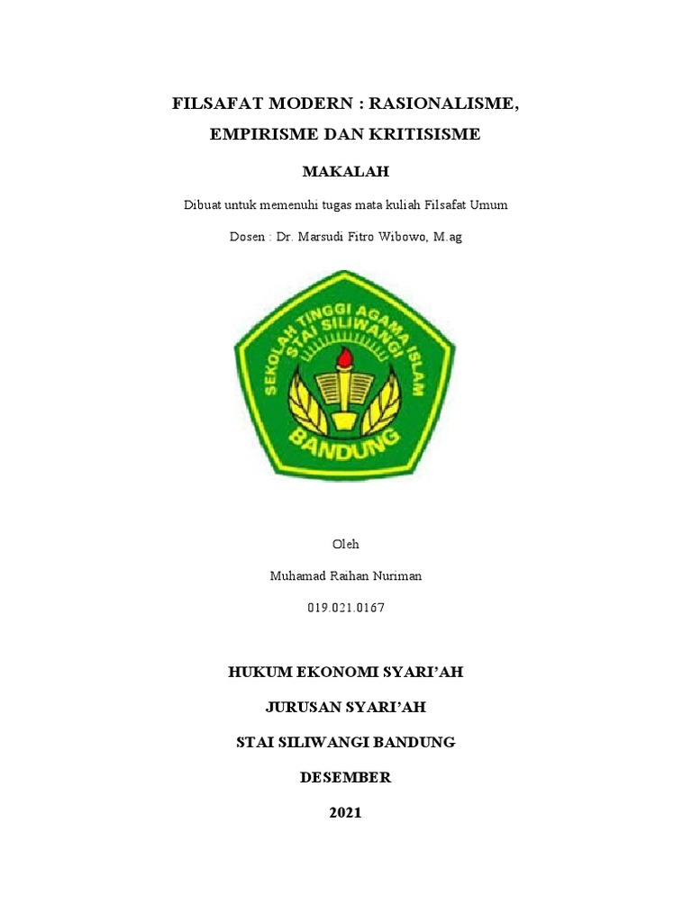 Filsafat Modern | PDF