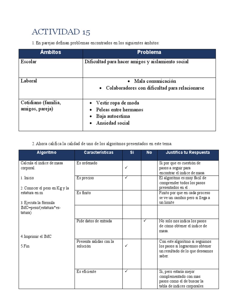 Info Tarea 15 y 16 | PDF | Algoritmos