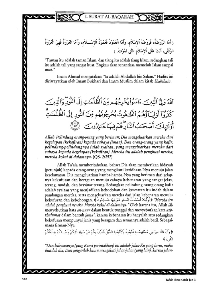 Tafsir Ibnu Katsir 02 Al-Baqarah 257-261 | PDF