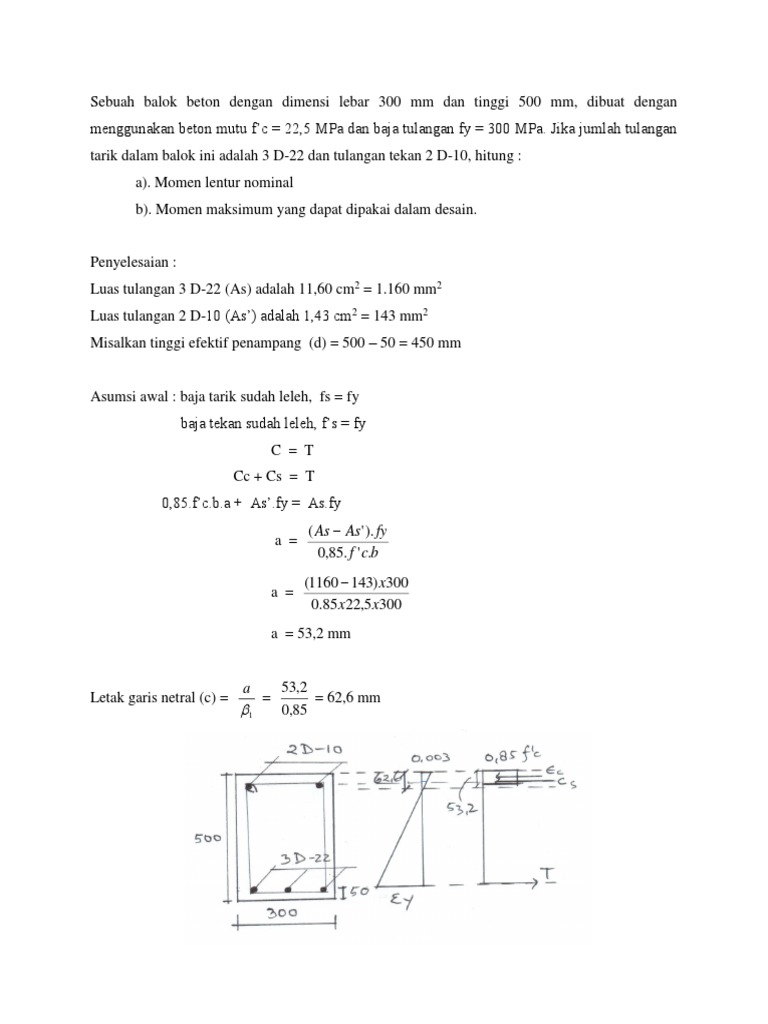 4 Analisis Balok Tulangan Rangkap | PDF