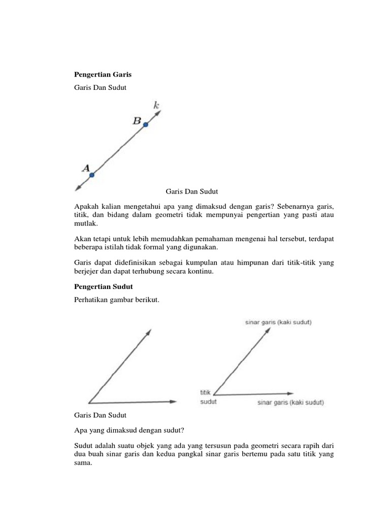 Pengertian Garis | PDF | Griya & Taman