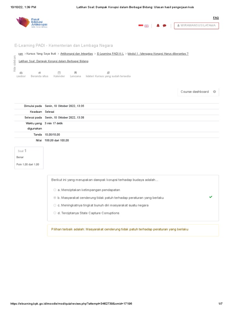 E-Learning PADI - Kementerian Dan Lembaga Negara: Beranda Kursus Sertifikat Bantuan Kursus Yang ...